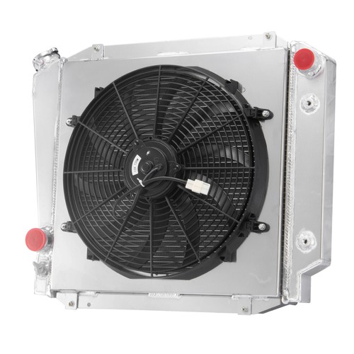 4-Row Radiator+Shroud Fan For 66-77 Ford Bronco L6 4.7L 4.9L V8 Engine ...