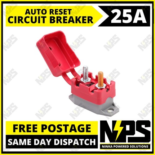 1 x 25A Circuit Breaker 12V Stud Type Auto Automatic Reset AMP Dual ...