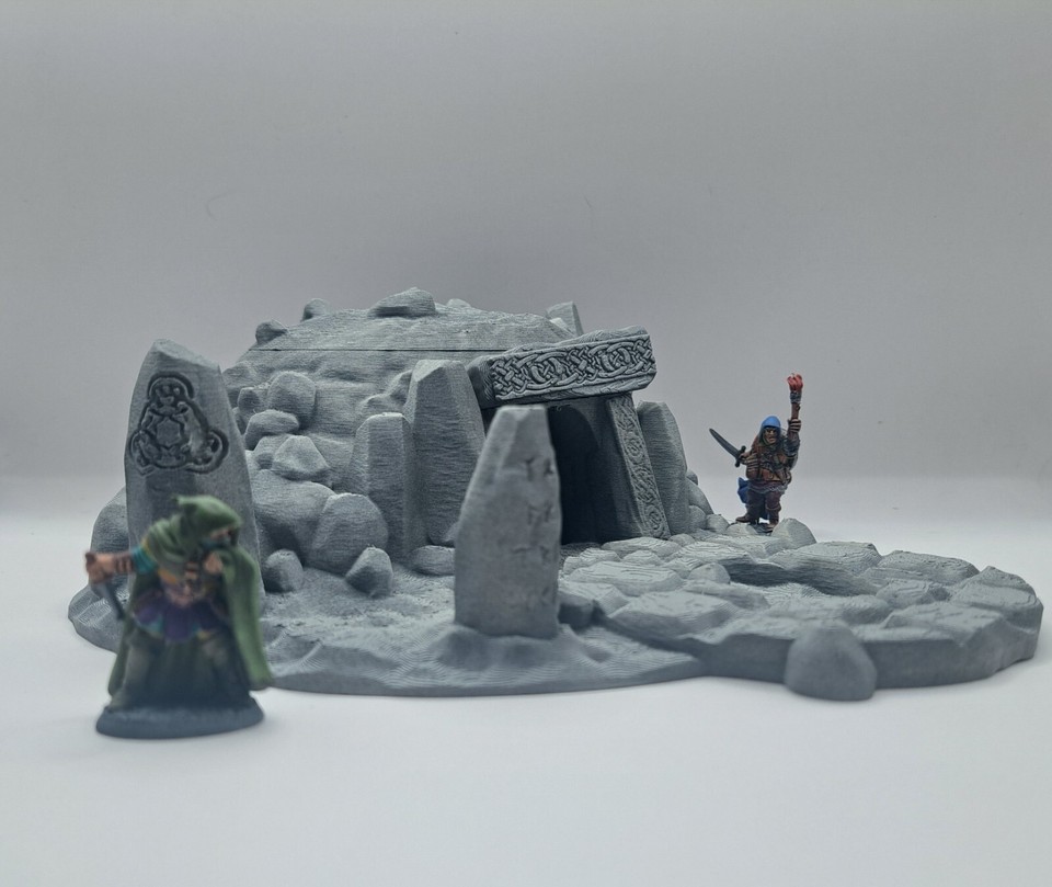 3d Printed Tabletop Terrain Burial Mound Tomb DnD RPG Wargame Skirmish ...