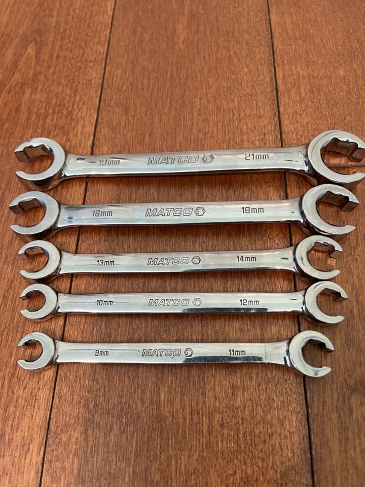 Matco Tools RF-Series 5 Piece Metric Flare Nut Line Wrench Set USA | eBay