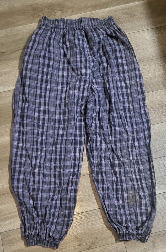 Vintage Retro 90's Skidz Plaid Pants Men's Size L Purple Black | eBay