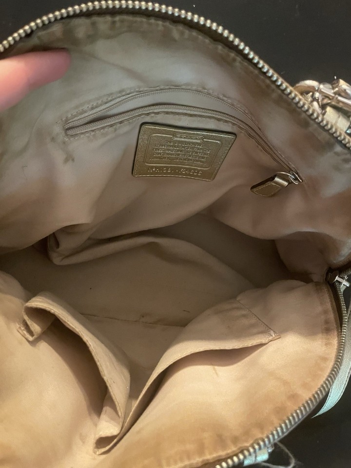 Coach Tan Gold Signature Crossbody Bag Purse | eBay