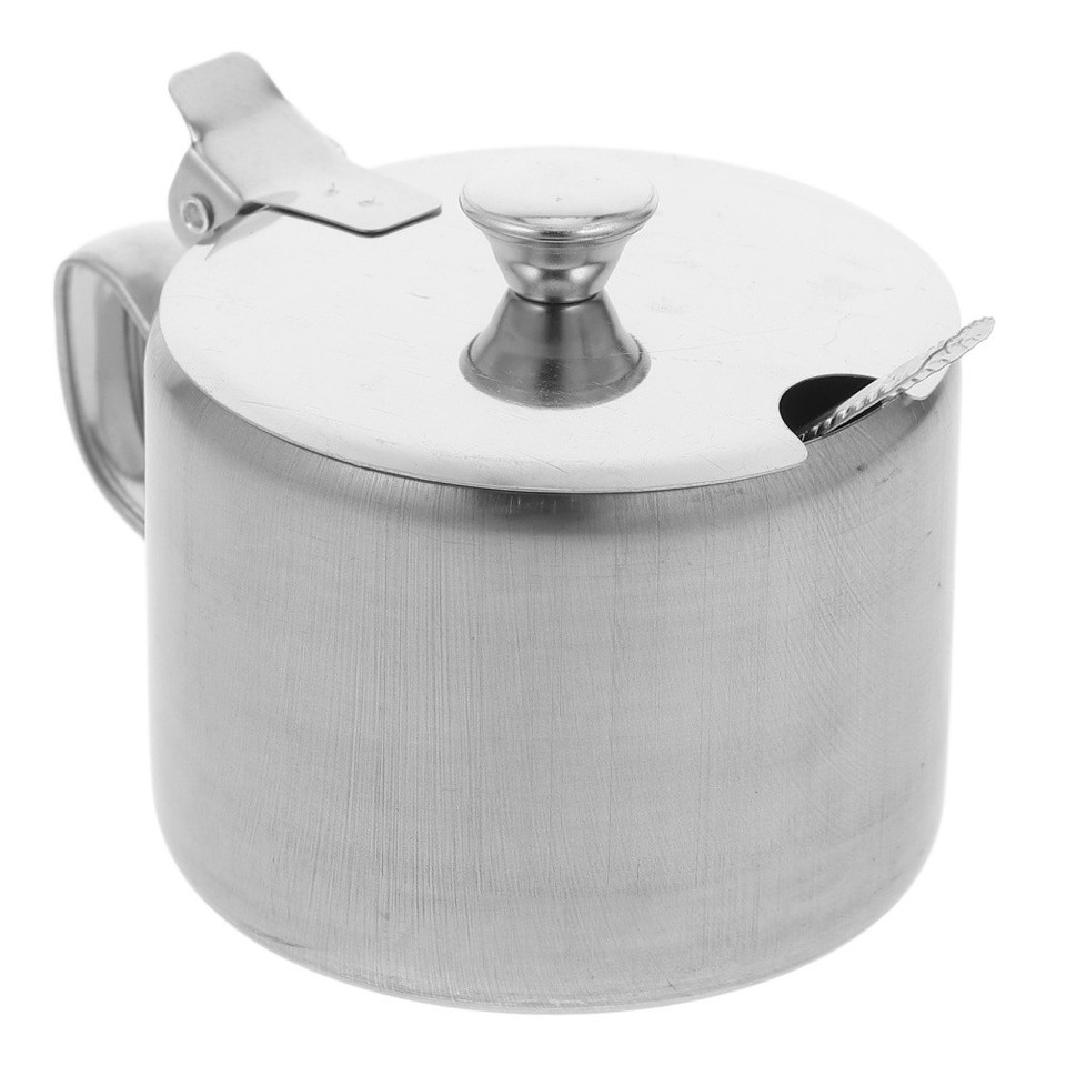 Kitchen Condiment Jar Stainless Steel Seasoning Box Cute Sugar ...