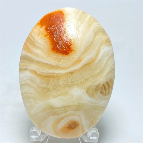 73g Natural Crystal Quartz Banded Yellow Calcite Geode Healing Stone ...
