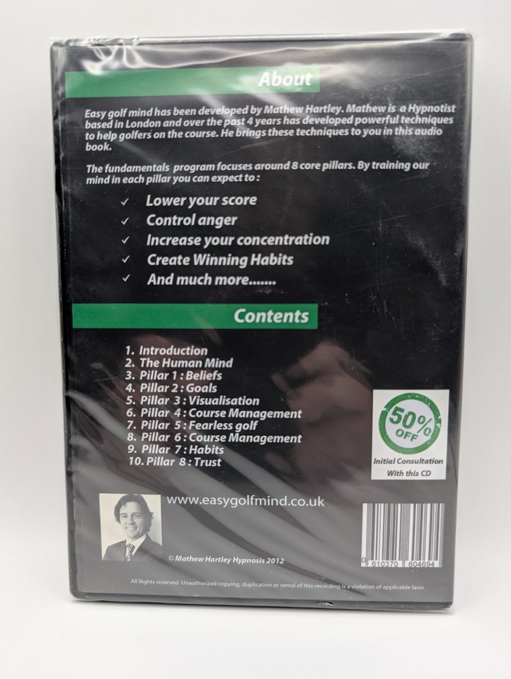 EASY GOLF MIND THE FUNDAMENTALS DVD BY MATHEW HARTLEY NEW SEALED FAST ...