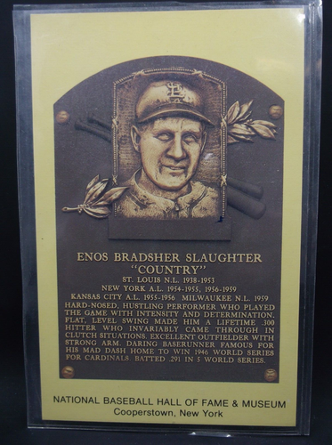 ENOS SLAUGHTER Nat'l Baseball Hall of Fame Postcard | eBay
