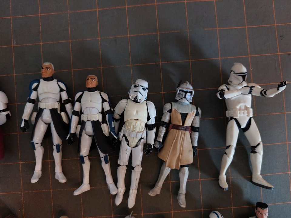 Lot 3.75" Star Wars Stormtroopers Clone Troopers Weapons Guns ...