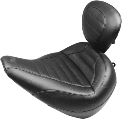 Mustang Tuck And Roll Front Solo Seat W/ Driver Backrest Black 79022 | eBay