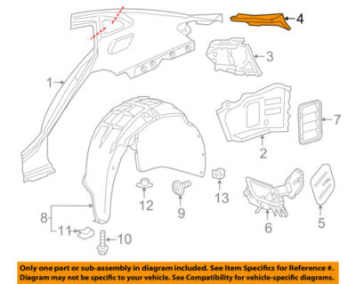 Chevrolet OEM 2016-2018 Malibu Quarter Panel Gutter Right 22987048 New ...