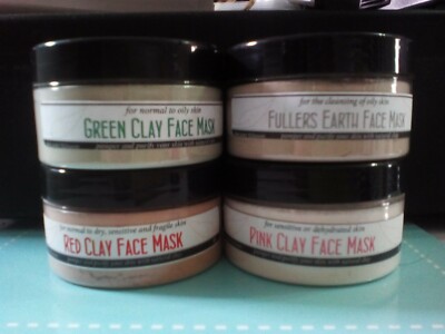 New Ancient Wisdom Clay Face Mask 100g Green-Red-Pink-Fullers Earth ...