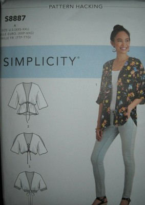 Kimonos with Many Options size XXS-XXL Simplicity 8887 Sewing Pattern ...