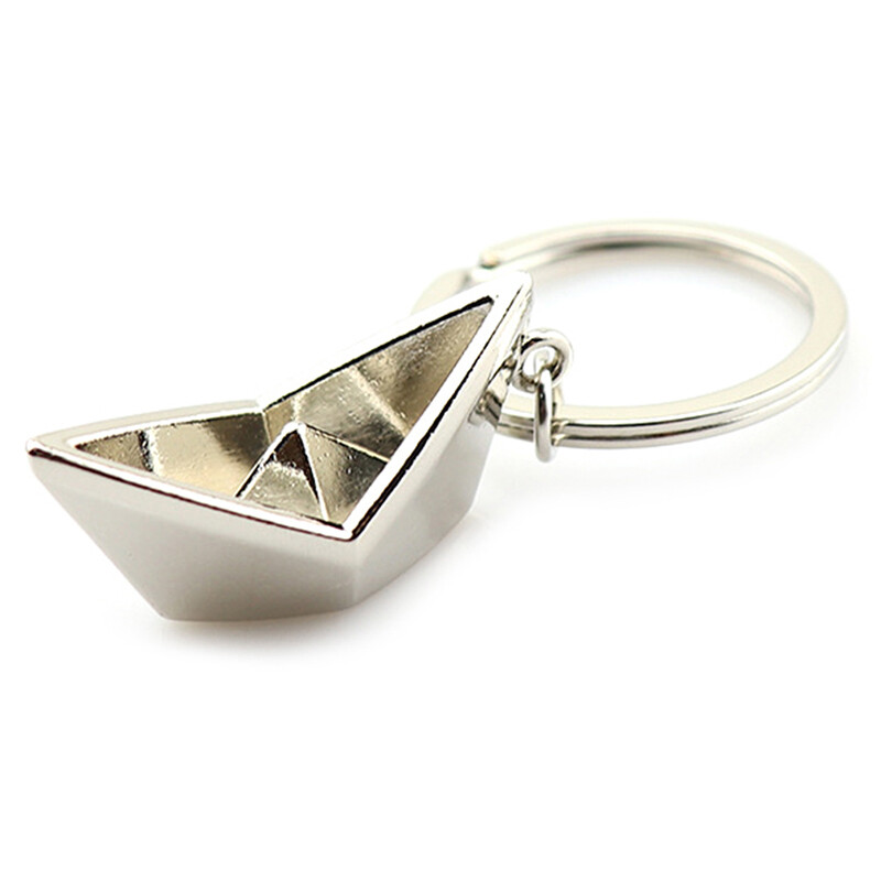 Men's Sailing Paper Boat Lovely Keychain Metal Alloy Boat Key Chains ...