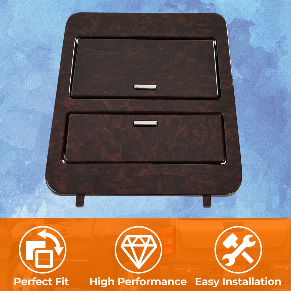 2007-2014 Chevy GMC Truck & SUV Console Cup Holder Storage Woodgrain ...