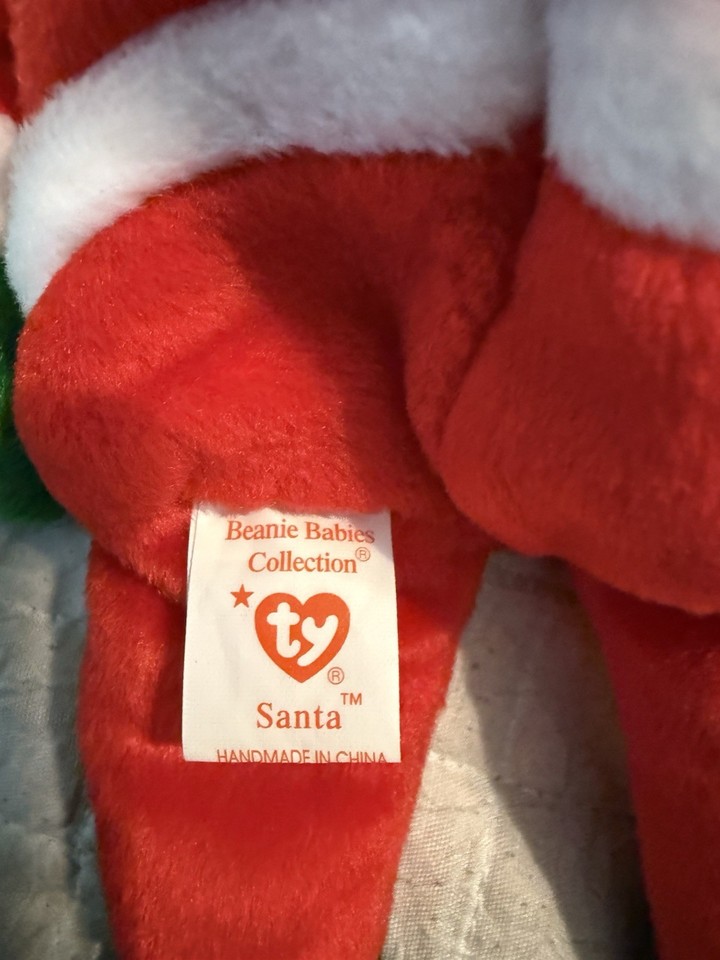 NWT TY 1998 Rare Retired Santa Beanie Baby Pristine W/ Tag Errors | eBay