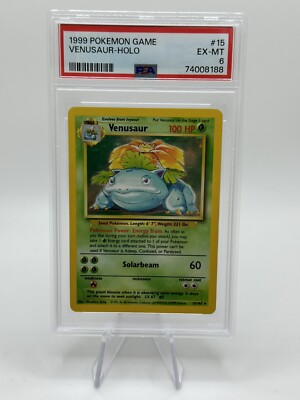 Pokemon 1999 Venusaur HOLO PSA 6 Perfect Slab EX-MT | eBay
