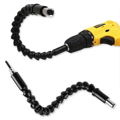12" FLEXIBLE EXTENSION BIT Screwdriver Drill Bar Driver Flexi Bendy ...