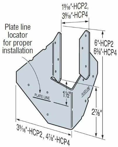 Simpson Strong-Tie HCP 18-Gauge Galvanized Hip Corner Plate, 55% OFF