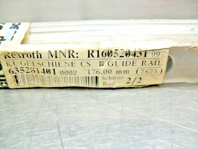 Rexroth R160520431 Linear Bearing Guide Rail 176 Mm Long for sale ...