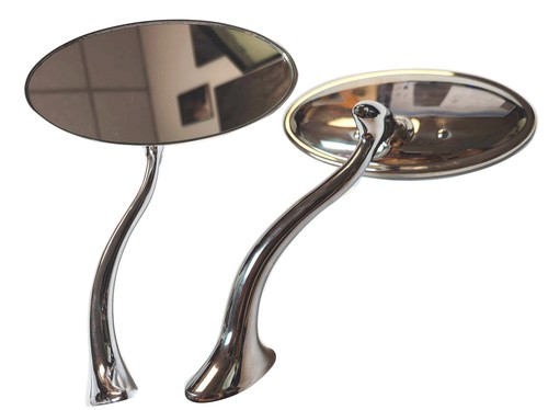 Swan Neck Mirrors RH LH Hot Rod, Street Rod, Classic Car | eBay