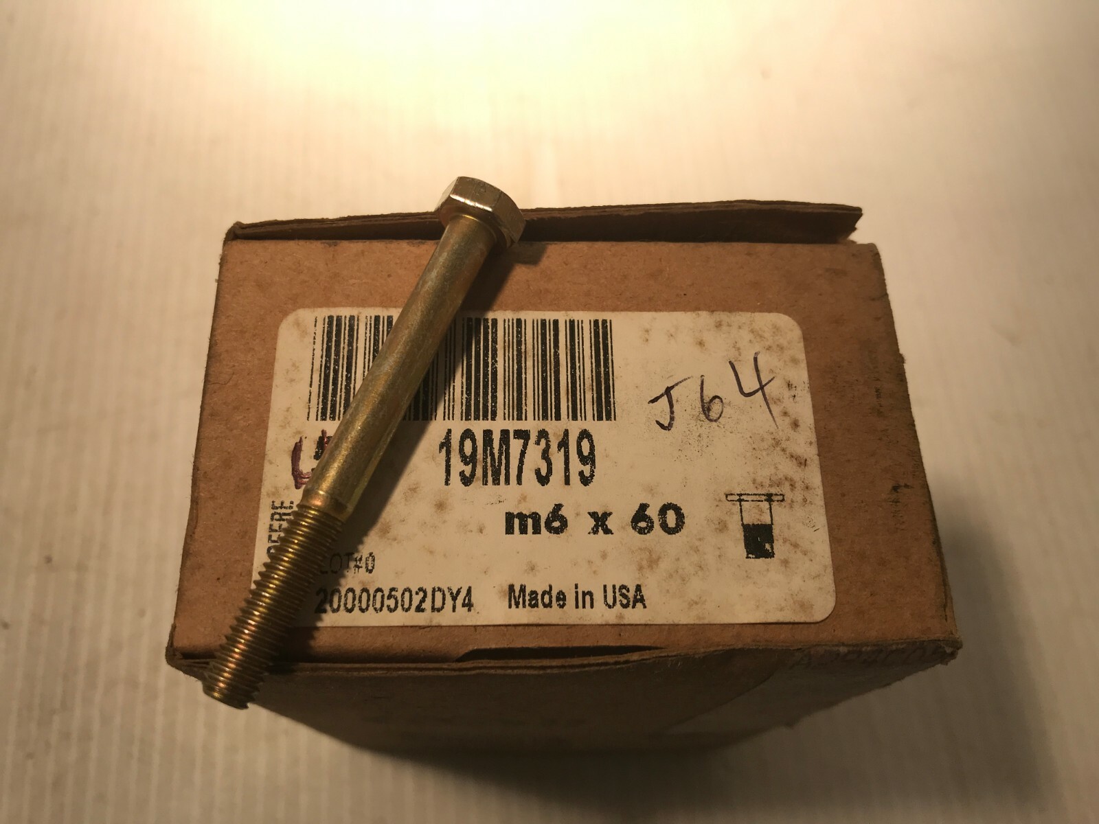 19M7319 GENUINE John Deere SCREW BOLT QTY of 2 Bolts Replaces AT266583 ...