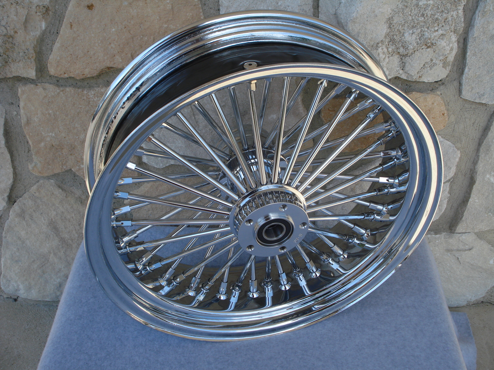 18X5.5" FAT SPOKE REAR WHEEL HARLEY SOFTAIL & RIGID CHOPPERS 200 TIRE ...