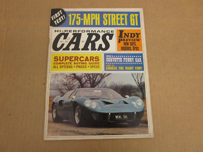 HI-PERFORMANCE CARS magazine July 1967 drag race muscle Ford GT ...
