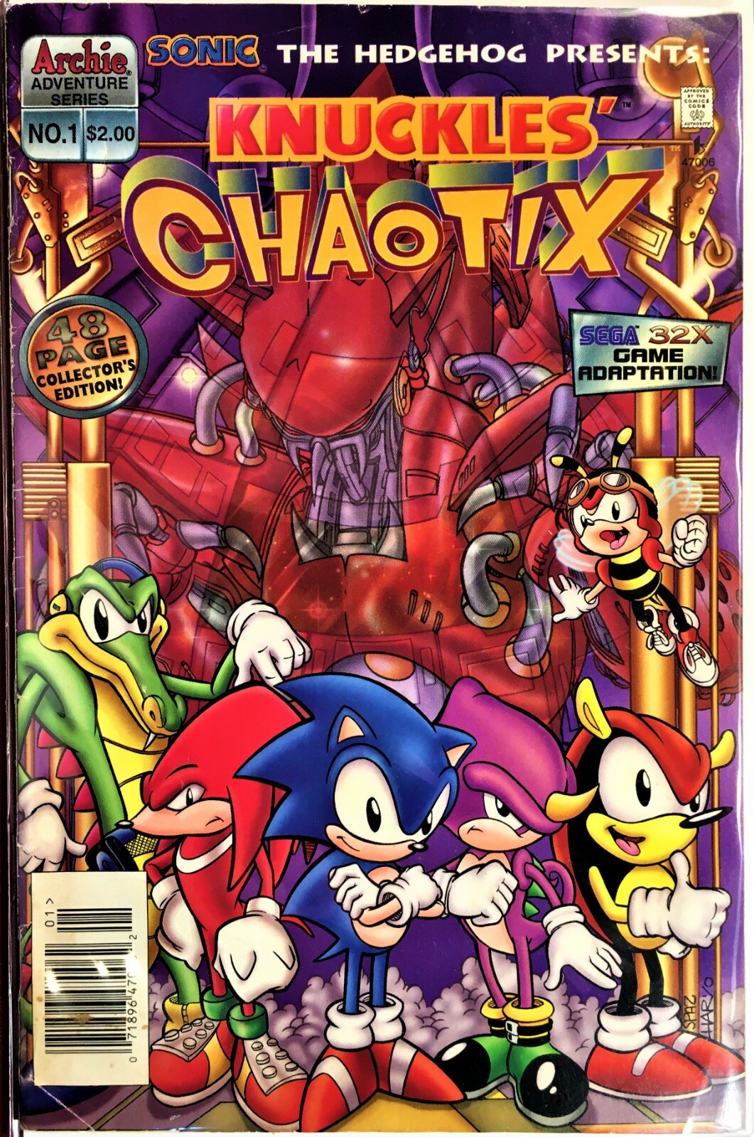 SONIC The HEDGEHOG SPECIAL 1996 #1 Comic Book CHAOTIX Bagged & Boarded ...