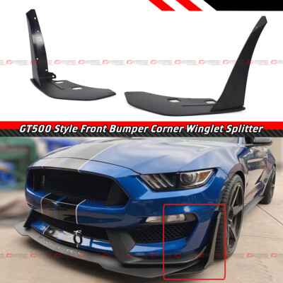 For 15-23 Ford Mustang GT500 Style Front Bumper Corner Spoiler Winglet ...