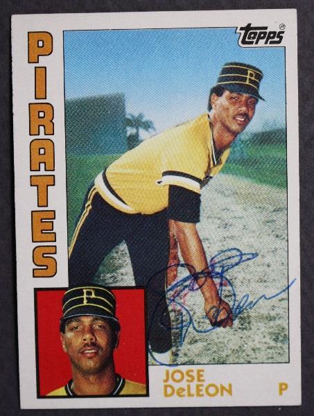 Pittsburgh Pirates star Jose DeLeon Autographed signed 1984 Topps ...