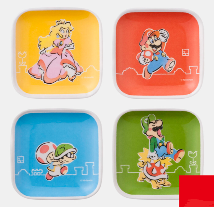 NINTENDO TOKYO Limited Super Mario Family Life Melamine Mini Plate Set ...