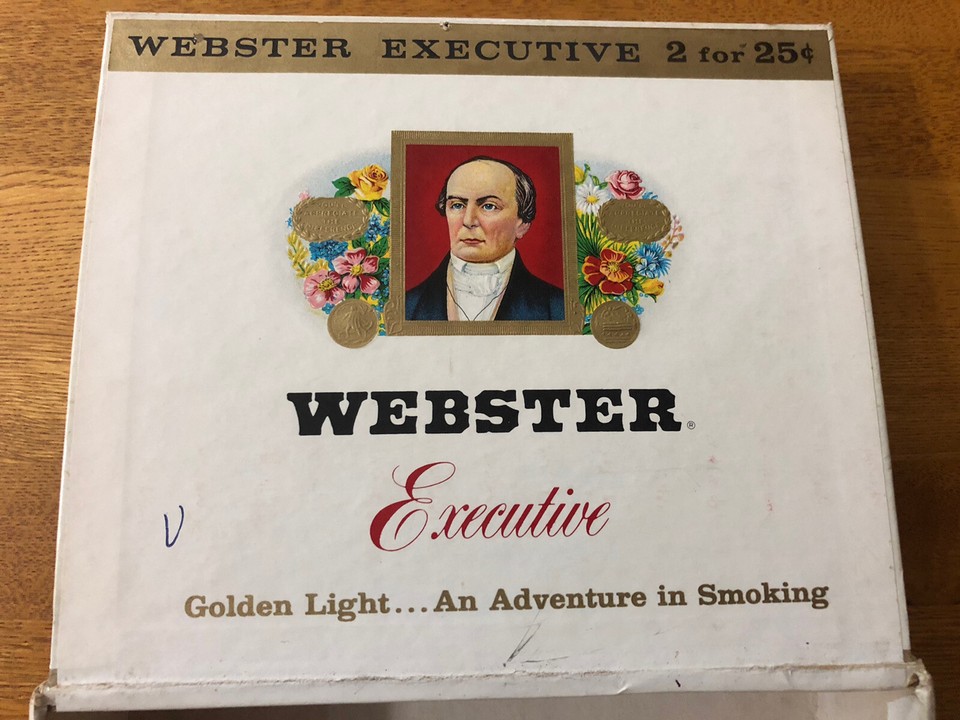 Vintage Webster Cigars Box W C Co Executive Permit TP 550 Philadelphia PA | eBay