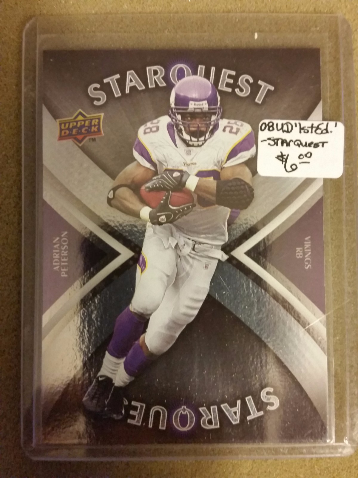 2008 Upper Deck First Edition Star Quest #SQ1 Adrian Peterson | eBay