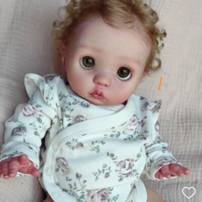16" Reborn Baby Doll Peeka Toddler Girl Rooted Curly Hair Cloth Body ...