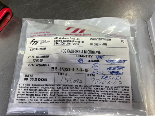 2515-077 Fatigue Technology Sleeve QTY OF 1 CBS-6-2-N-16F | eBay