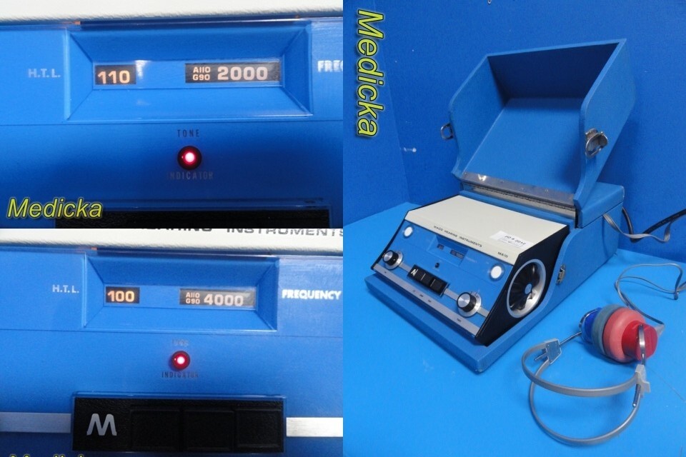 Maico Hearing Instrument Portable Audiometer Model MA-19 W/ Headphones ...