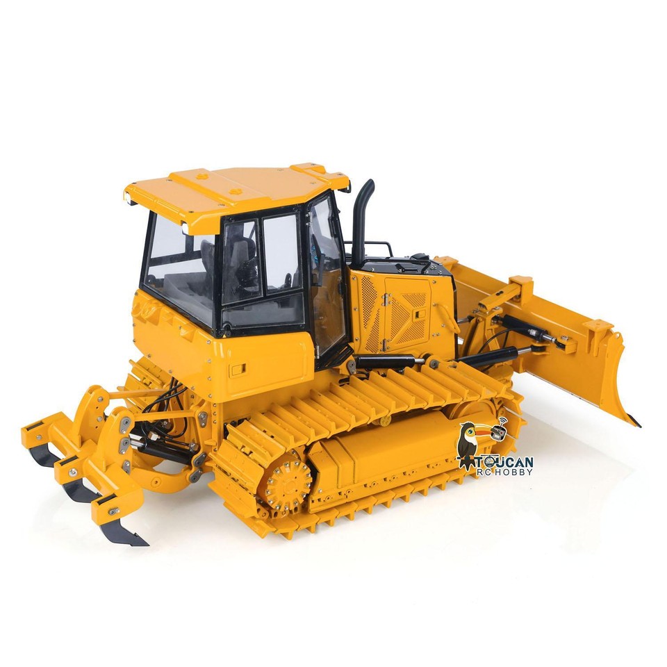 1/12 Metal RC Bulldozer 4CH Valve RTR Construction Vehicle Light Sound ...