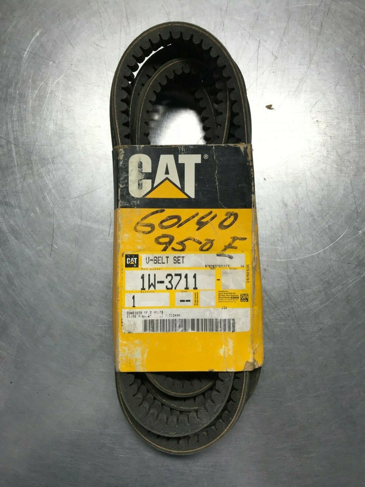 1W3711 GENUINE CAT V-BELT SET Qty of TWO 4N-8197 BELTS Caterpillar 1W ...