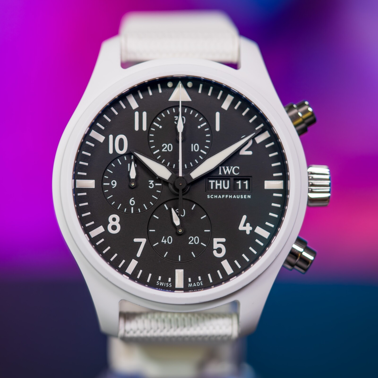 IWC Pilot Chronograph Top Gun "Lake Tahoe" Box & Pape… - Gem