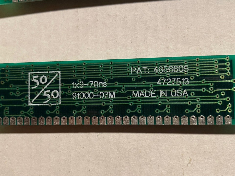 Lot of 5x 1MB SIMM 30Pin 9-Chip Parity 70ns Memory For Apple Macintosh ...