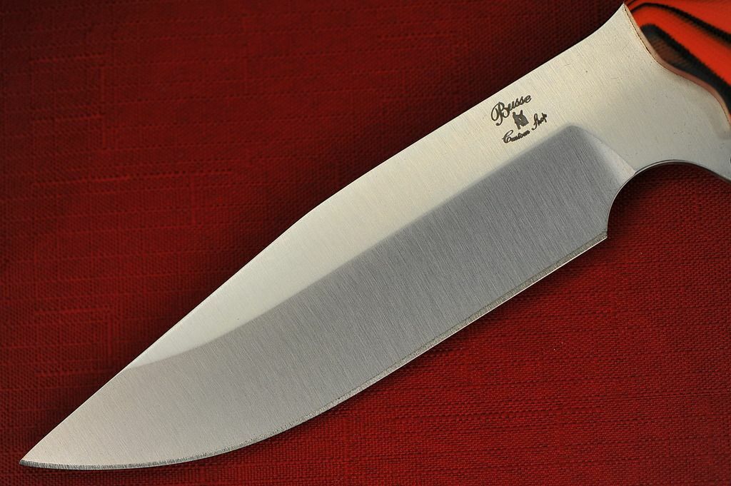 Busse Custom Jack Hammer Variant .18" Satin INFI, G10 G-rexed Black ...