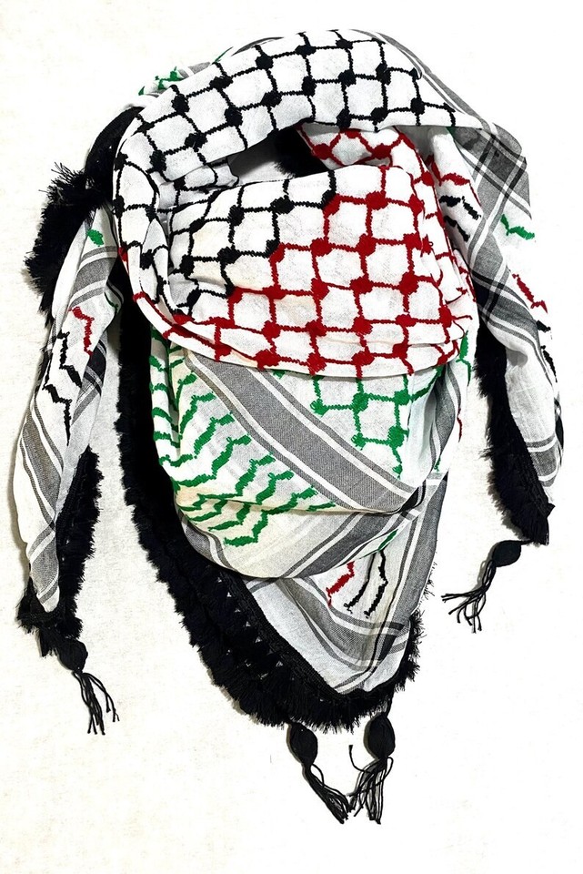 keffiyeh Palestine Flag Scarf, Shemagh Keffyeih Fabric Arab Bandana ...