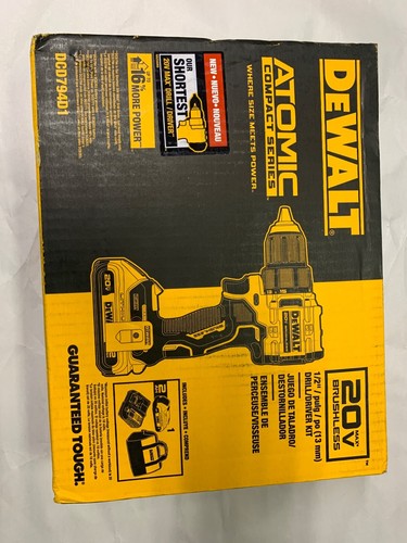 NEW DeWalt DCD794D1 20V MAX ATOMIC COMPACT SERIES BL 1/2" Drill Driver ...