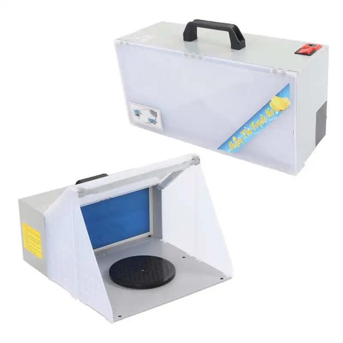 Airbrush Spray Booth Kit Portable Spray Booth Extractor Filter with LED ...