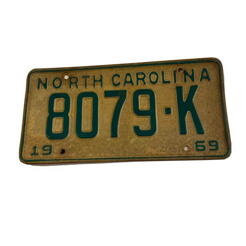 1969 north carolina license plate 8079-K Vintage | eBay
