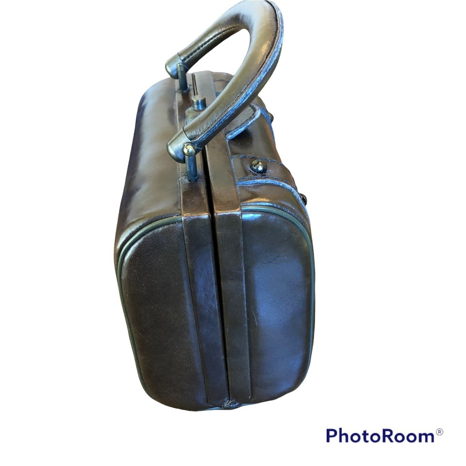 Vintage 1950s Ronay Leather Box Purse Bag Handbag Brown Retro Amazing ...