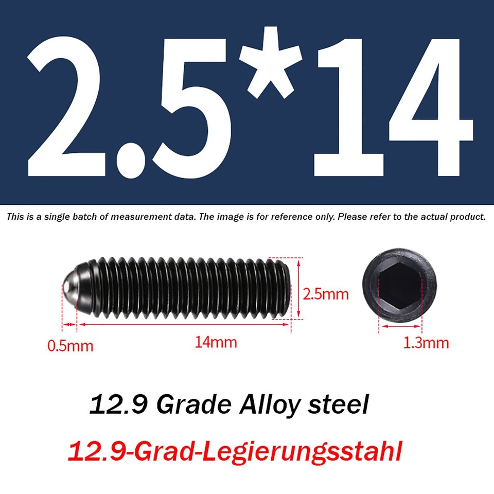 Ball and Spring Plunger 12.9 Grade Alloy Steel Ball Plungers M3 M4 M5 ...