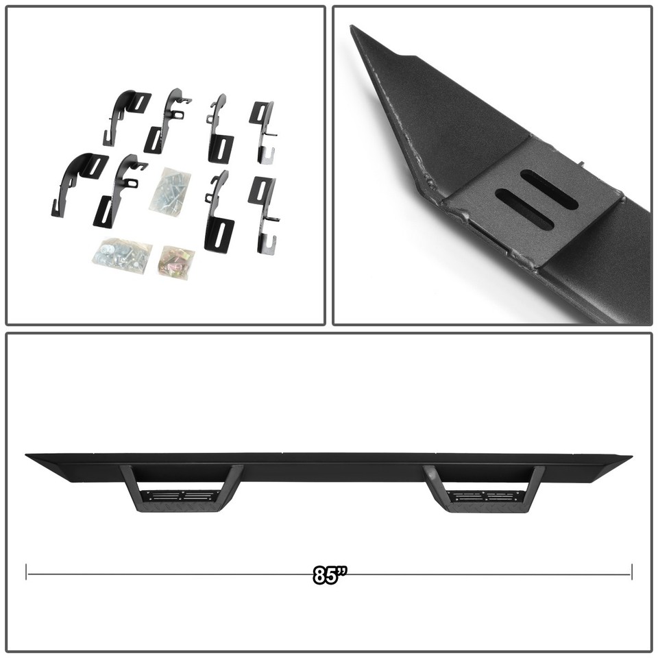 Fit 15-20 Chevy Colorado/GMC Canyon Crew Cab Rock Rail Nerf Bar Side ...