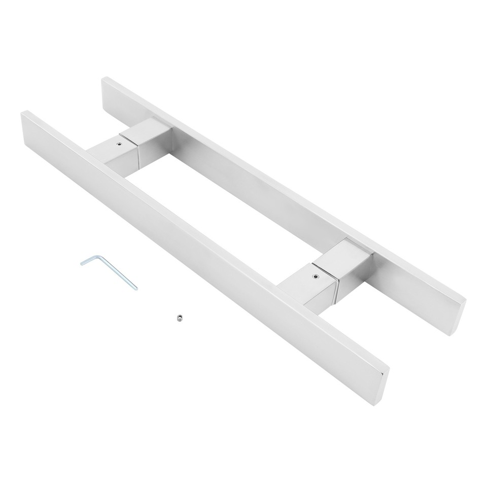 Stainless Steel Double Sided Push Pull Door Handle, H-shaped Door Pull ...