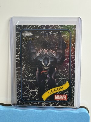 2025 Topps Chrome Marvel VENOM Spider Web Refractor /399 Color Match ...