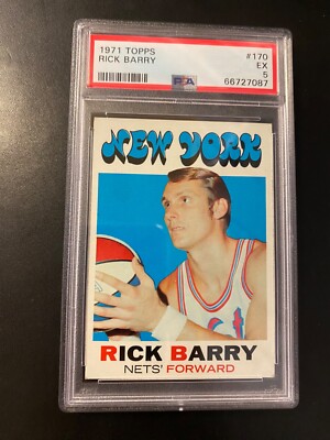 1971 TOPPS - RICK BARRY - ROOKIE CARD #170 - PSA 5 EX - HOF | eBay